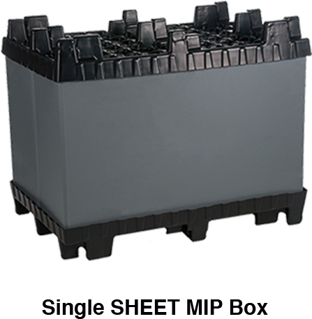 Single Sheet Mirror Image Box - Plastic Returnable Containers Clipart ...