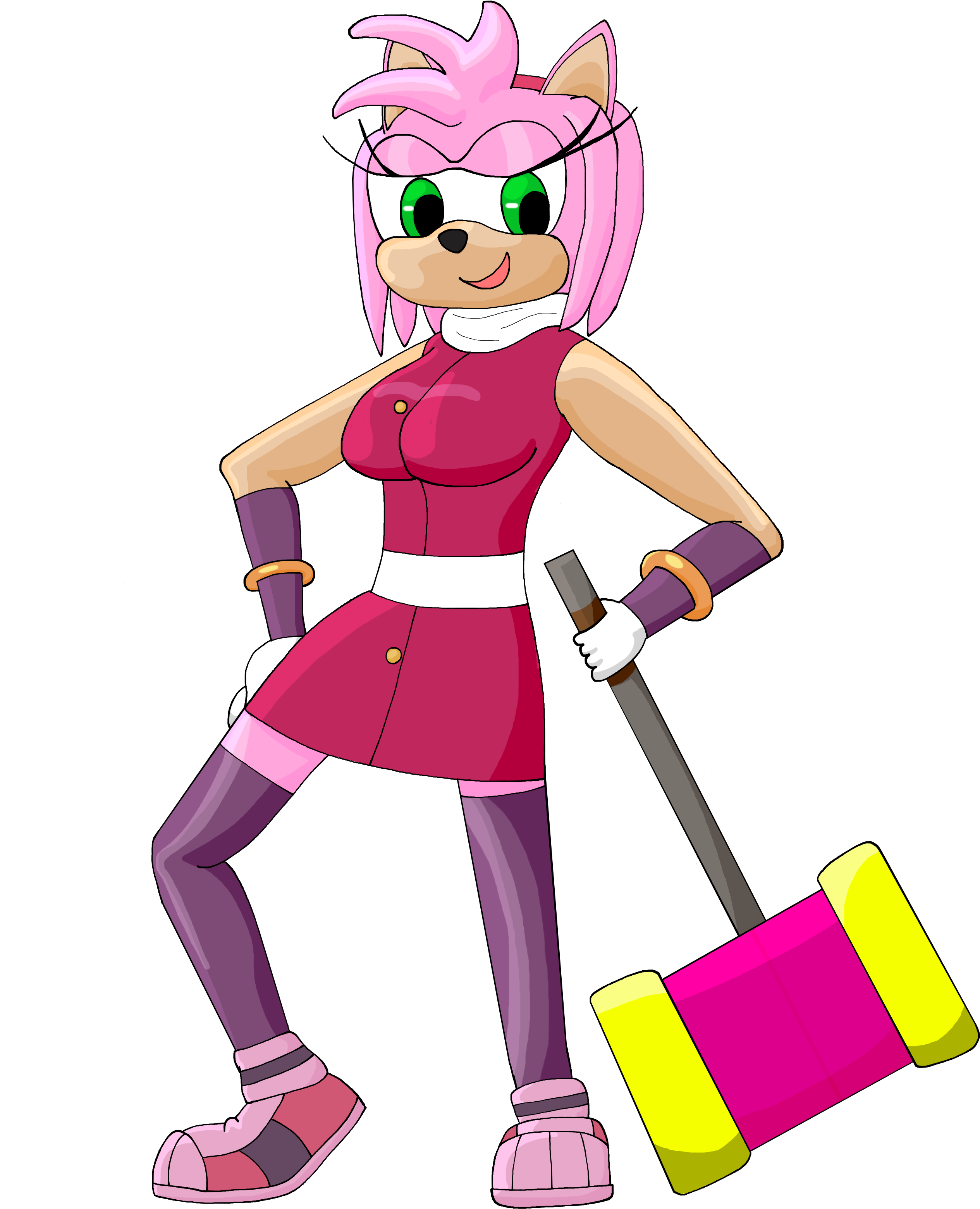 Boom Amy Rose - Cartoon Clipart - Large Size Png Image - PikPng