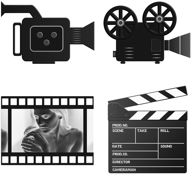 Film Movie Negative Symbol Characters Icon Logo Clipart - Large Size ...