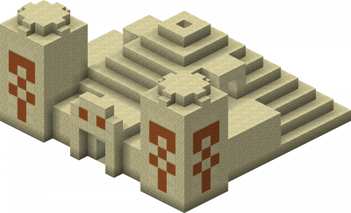 Sand Temple Minecraft Clipart - Large Size Png Image - PikPng