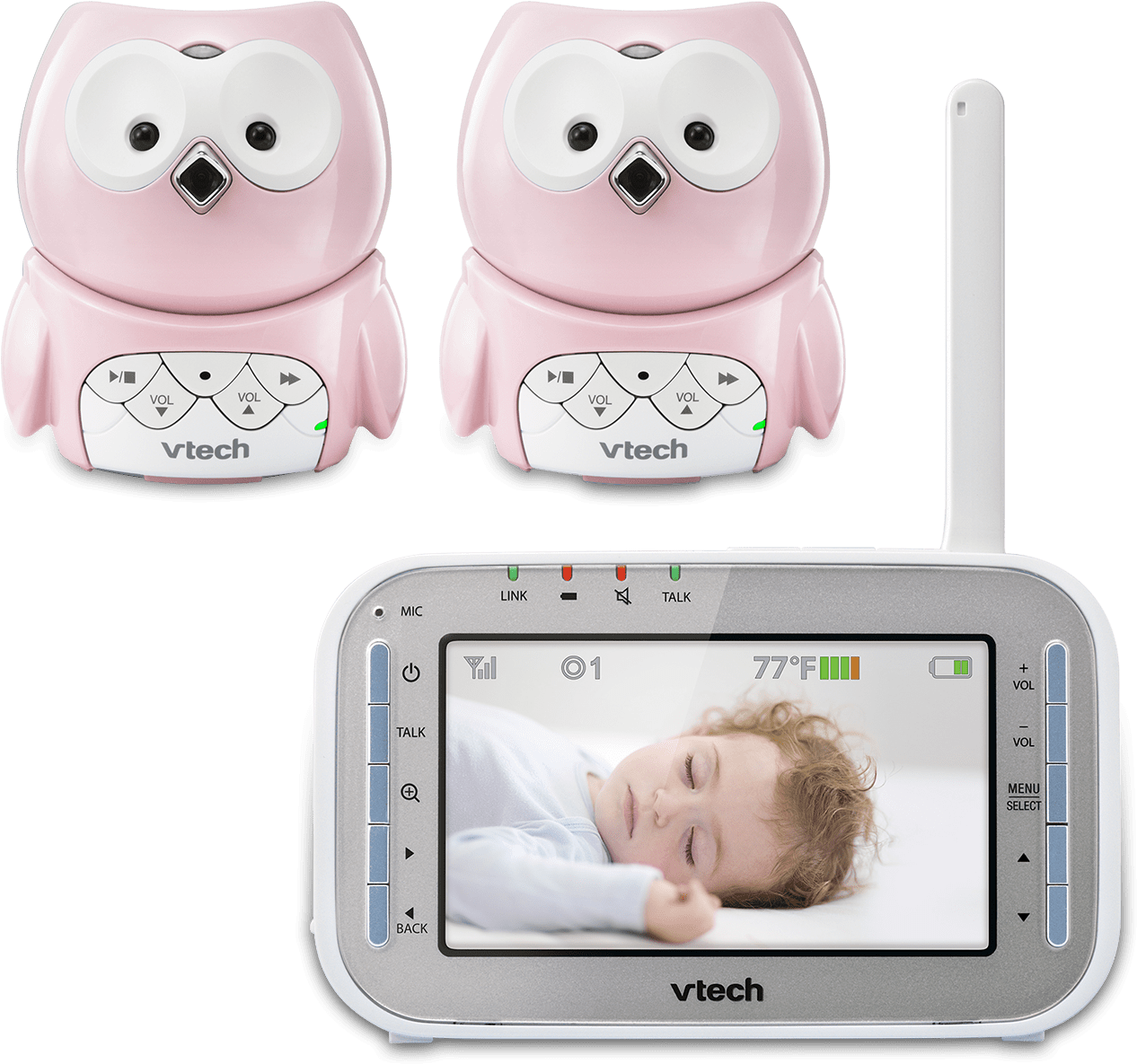 2 Camera Owl Full Color Video Monitor With Automatic Clipart - Large ...