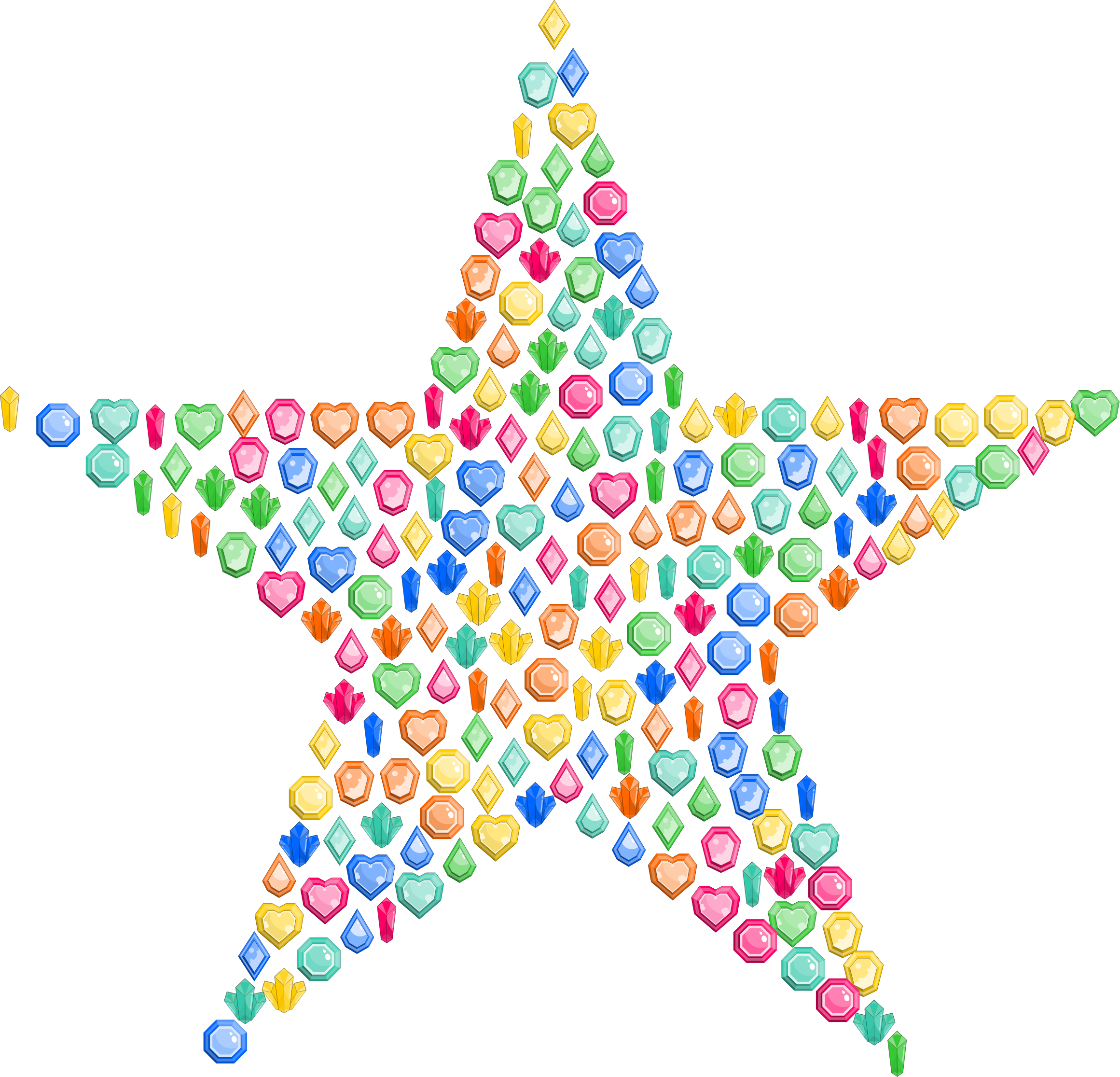 This Free Icons Png Design Of Colorful Gems Star Clipart - Large Size ...