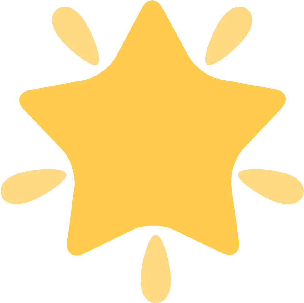 Star Transparent Emoji Clipart - Large Size Png Image - PikPng
