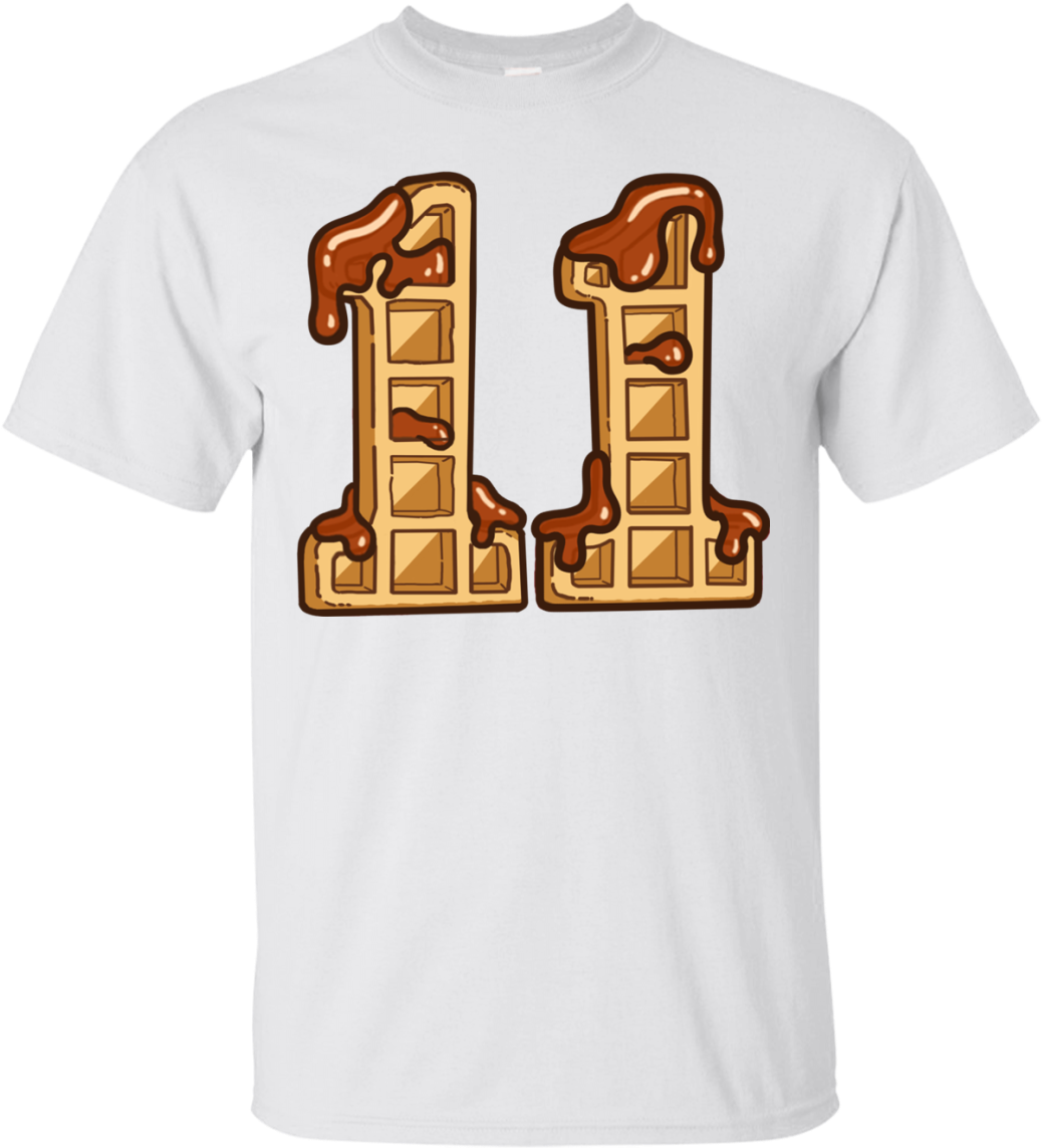 Stranger Things Eleven Waffles Shirt Clipart - Large Size Png Image ...