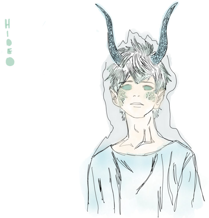 Horned Angel By - Sketch Clipart - Large Size Png Image - PikPng