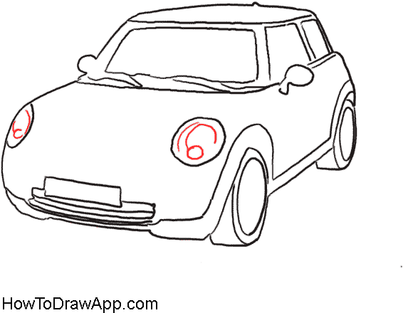 Car Profile At - Mini Cooper Car Drawing Clipart - Large Size Png Image ...