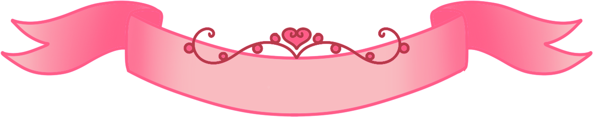 Ribbon Cute Romantic Hand Drawn Png And Psd - Pink Vector Ribbons Png ...