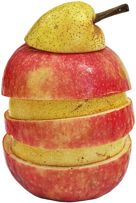 Apple Pears Fruit Fruit Slices Discs Pear Cut - Irisan Buah Png Clipart ...
