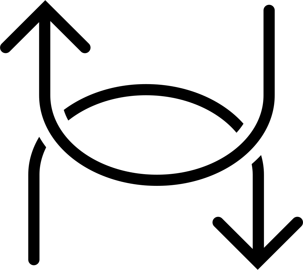 Two Curved Arrows , Png Download Clipart - Large Size Png Image - PikPng