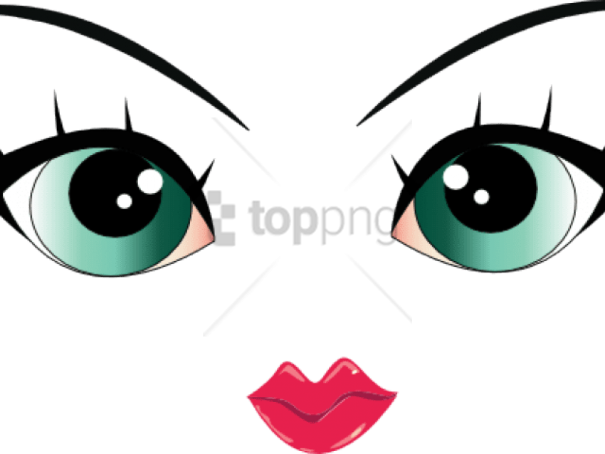 Download Transparent Cartoon Girl Eyes Png - Cartoon Girl Eyes ...
