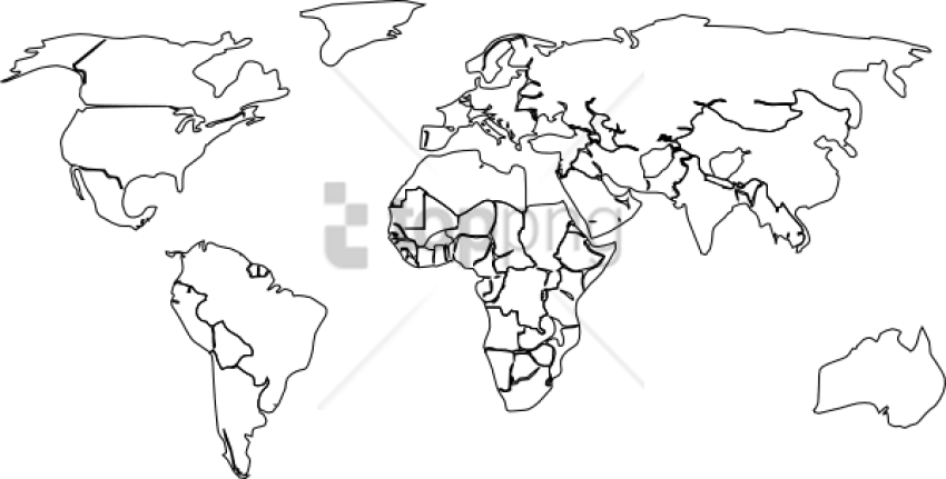 Free Png Blank Color World Map Png Png Image With Transparent - World ...