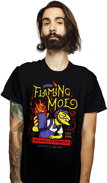 Flaming Moe - Shirt Clipart - Large Size Png Image - PikPng