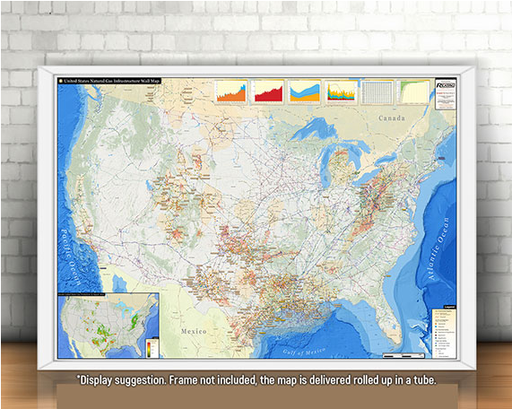 Natural Gas Infrastructure Printed Map Updated January - Atlas Clipart ...