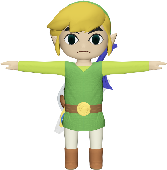 Download Zip Archive - Toon Link T Pose Clipart - Large Size Png Image ...