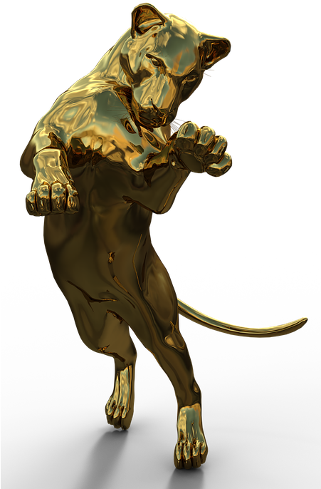 Gold Panther Png Clipart - Large Size Png Image - PikPng