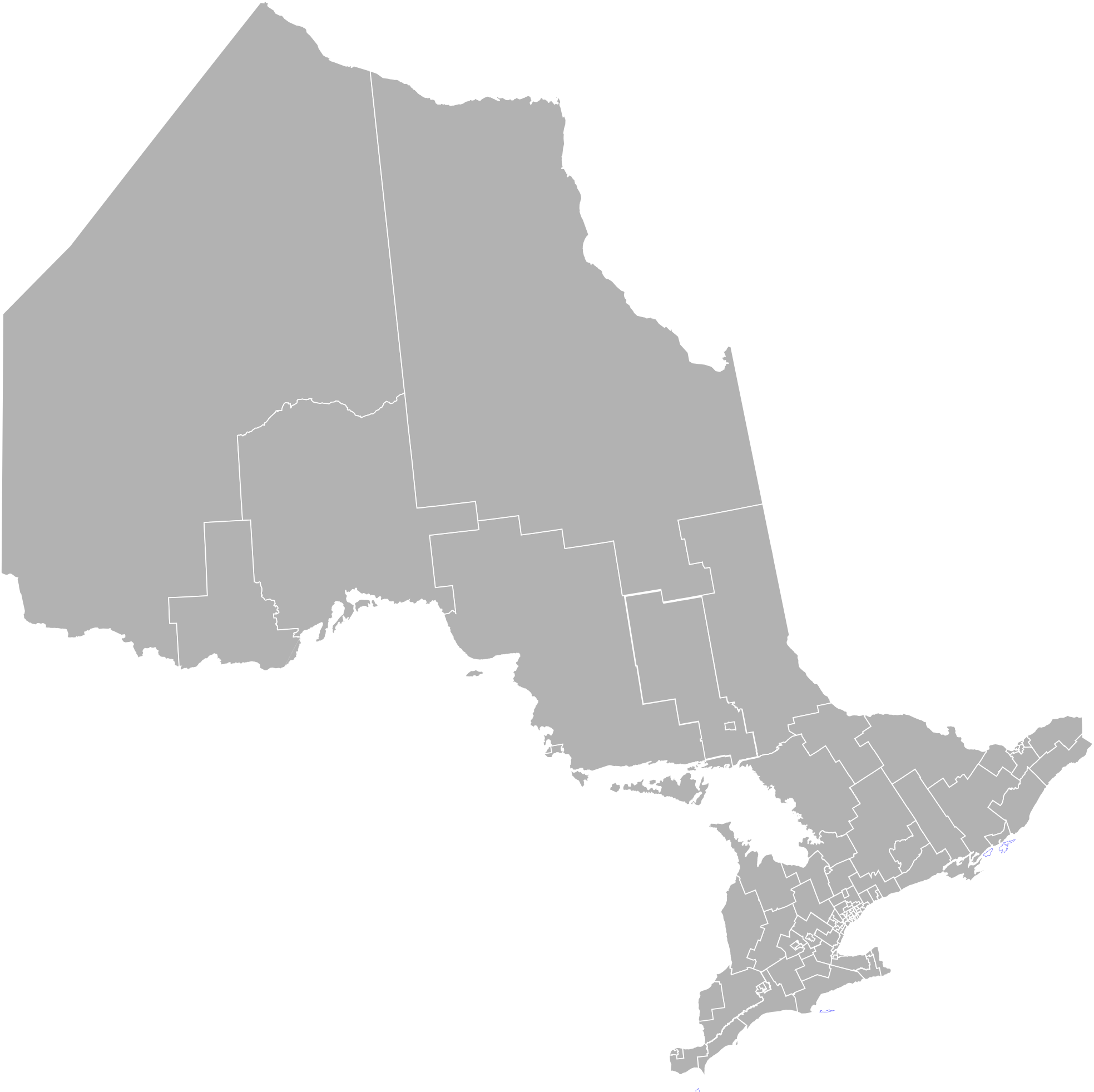 Ontario Electoral Districts Map - Ontario Map Silhouette Clipart ...