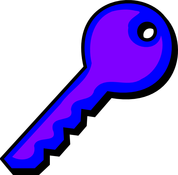 Purple Blue Key Svg Clip Arts 600 X 590 Px - Colourful Key - Png ...