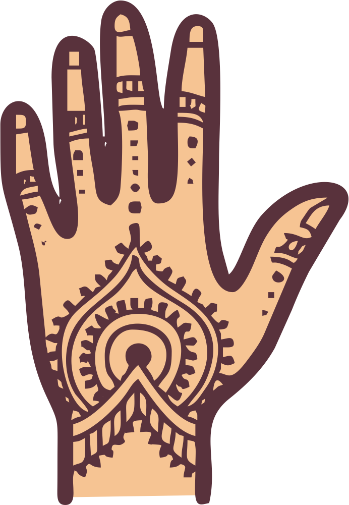 Mehndi And Haldi Henna Hands Icon Png Clipart Large Size Png Image