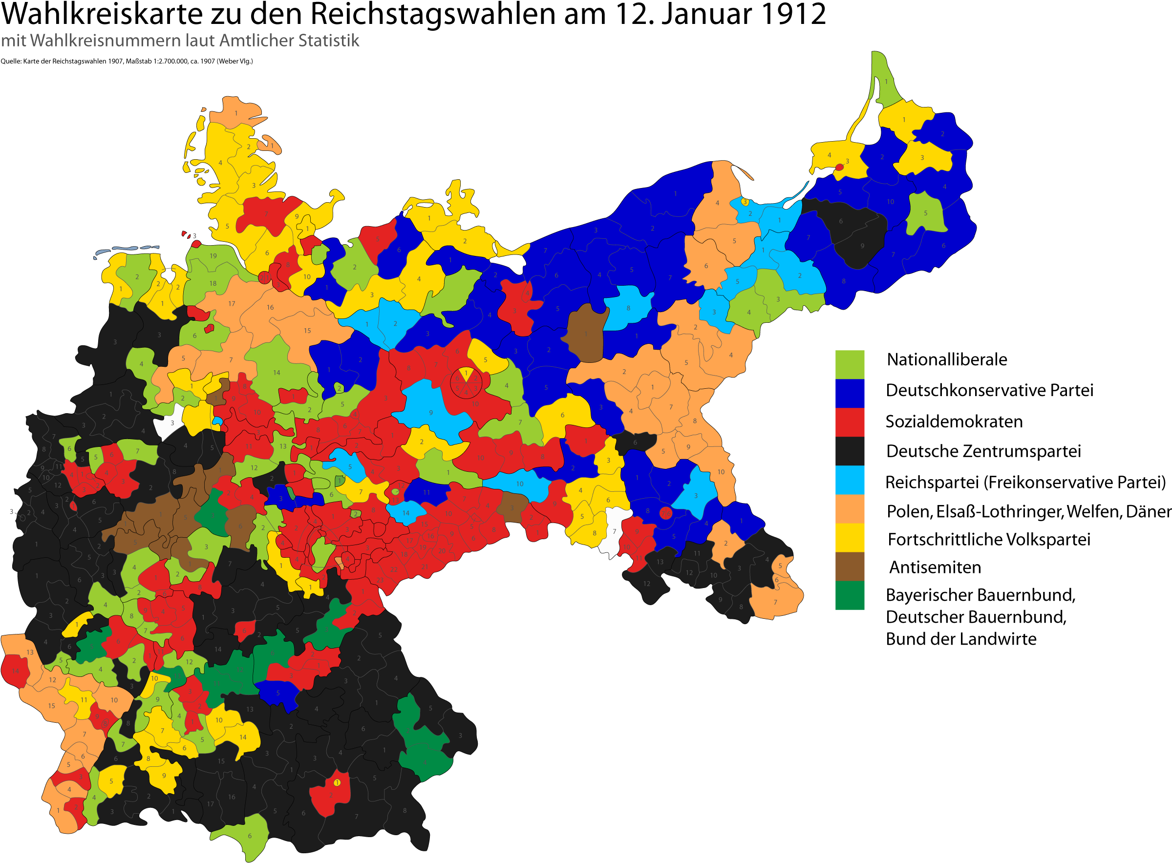 Download Karte Der Reichstagswahlen 1912 - German Election Map 2017 ...