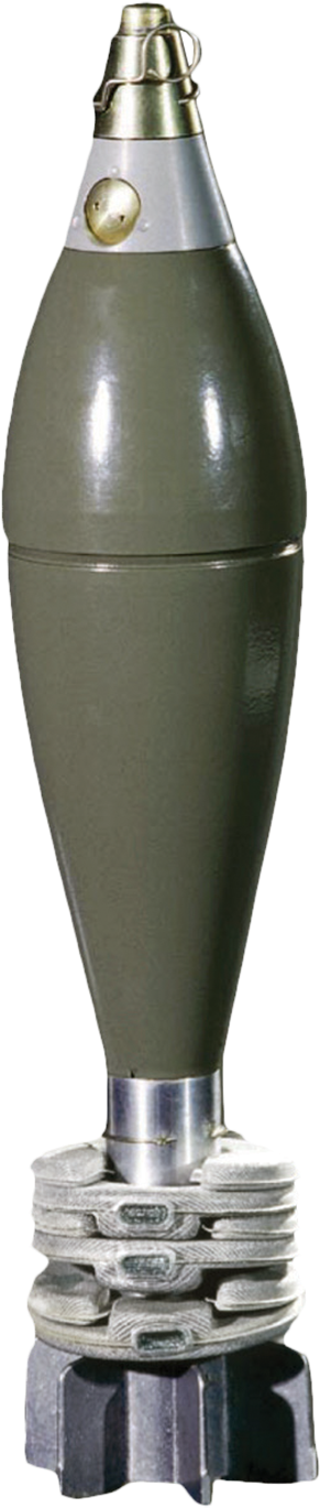 81 Mm He Mortar Bomb M71 - Ammunition Clipart - Large Size Png Image ...