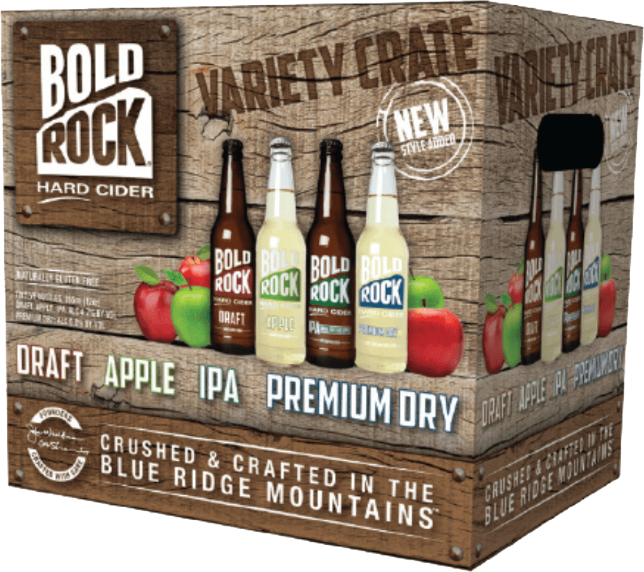 Variety Crate - Bold Rock Cider Variety Pack Clipart - Large Size Png ...