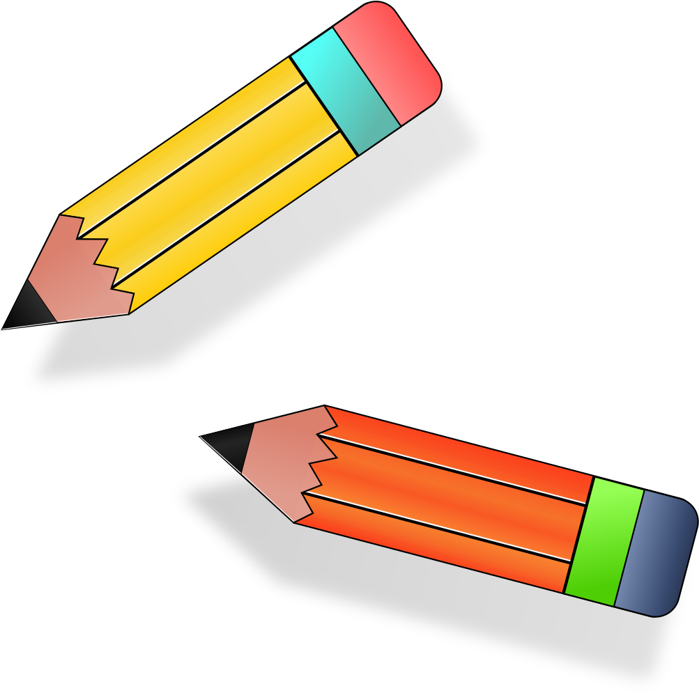 Long Clipart 2 Pencil - Cartoon Pencil Transparents - Png Download ...