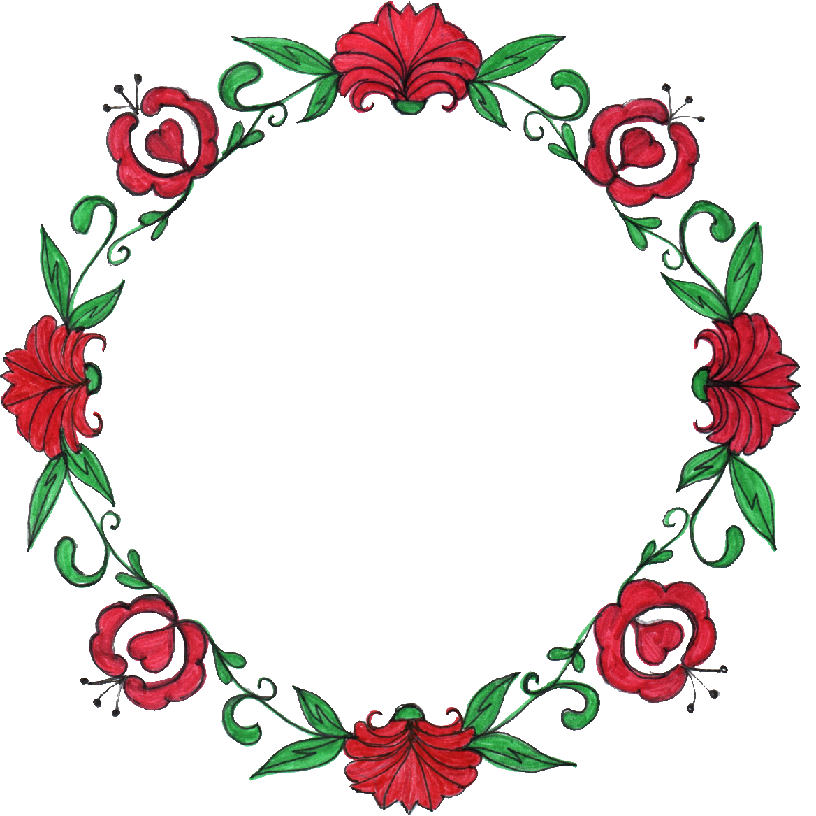 Free Download - Flower Circle Border Png Clipart - Large Size Png Image ...