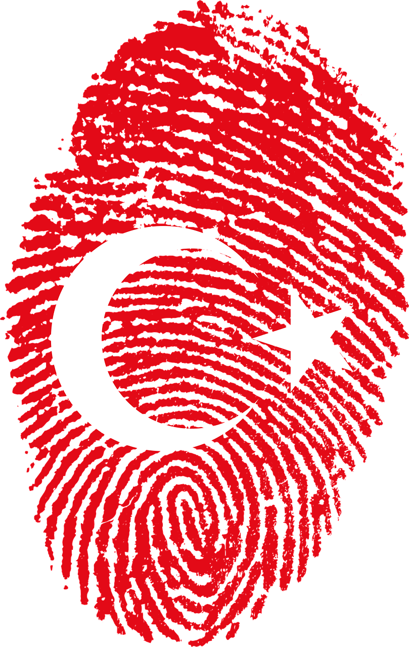Travel, Turkey Flag Fingerprint Country Pride Iden - Turkey Flag ...
