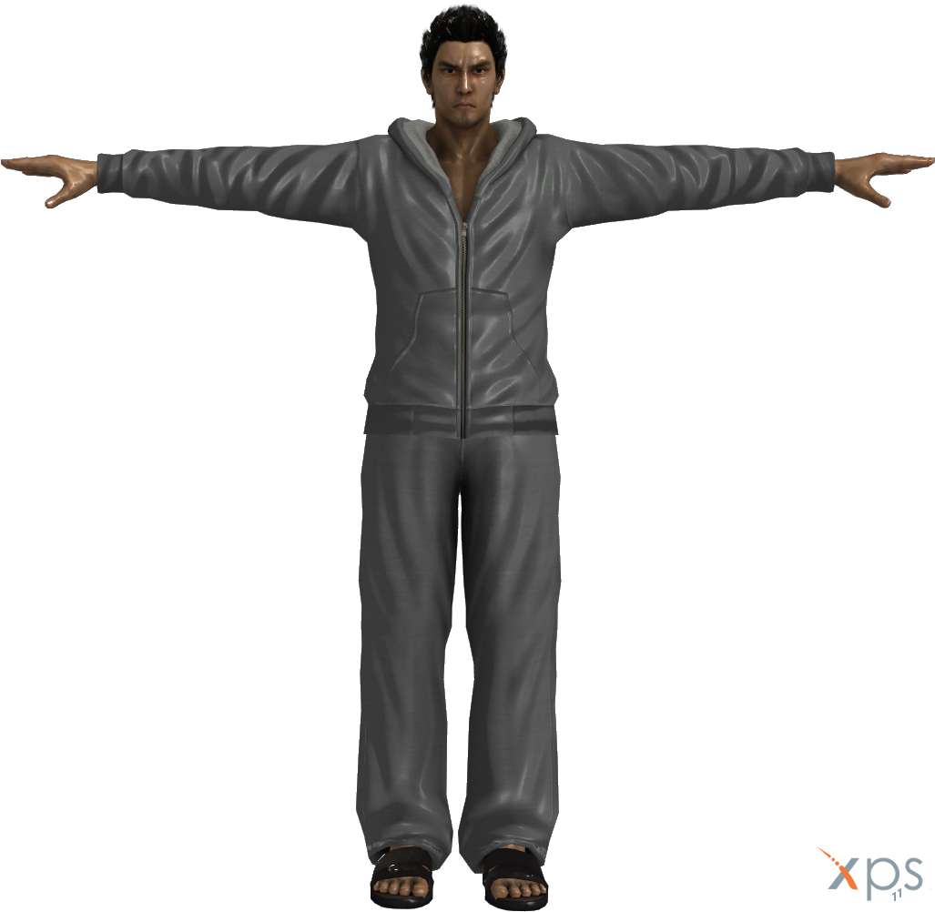 Png - Kazuma Kiryu T Pose Clipart - Large Size Png Image - PikPng