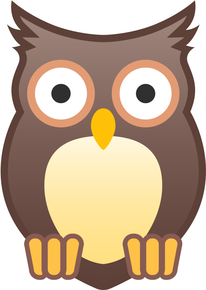 Owl Icon - Owl Emoji Clipart - Large Size Png Image - PikPng