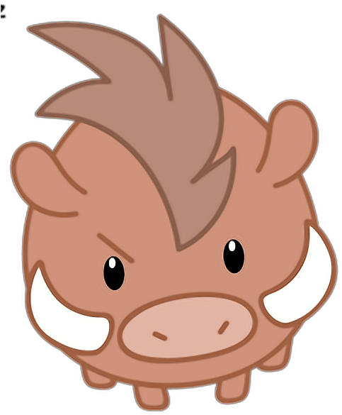 Download Pumba Sticker - Wild Boar Chibi Clipart Png Download - PikPng
