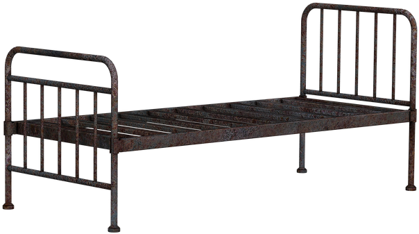 Bed Metal Bed Old Antique Rust Rusty Rusted Bars - Digital Art Clipart ...