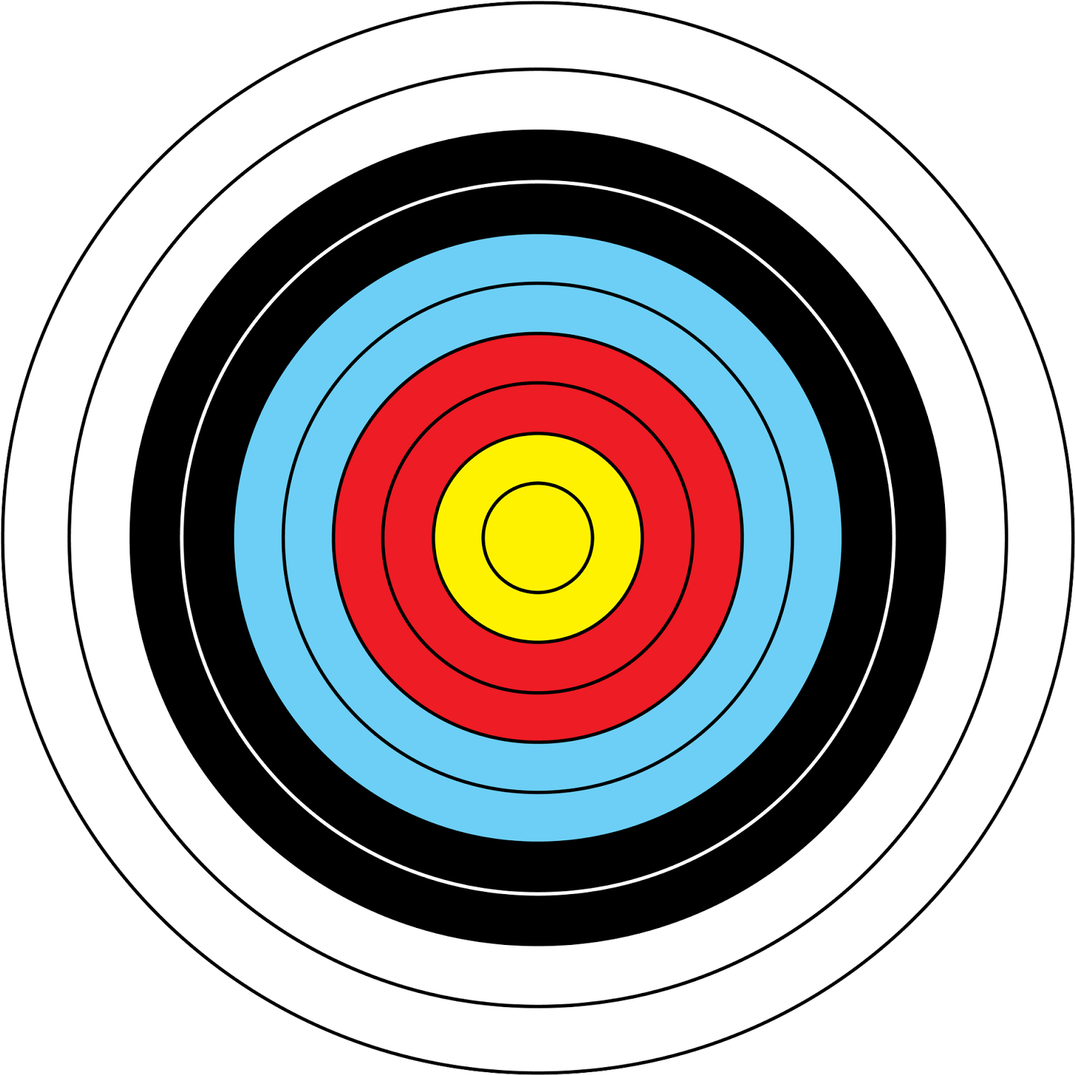 Archery Target Transparent Clipart - Large Size Png Image - PikPng