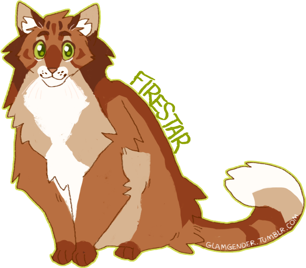 Firestar - Warrior Cats - Illustration Clipart - Large Size Png Image ...
