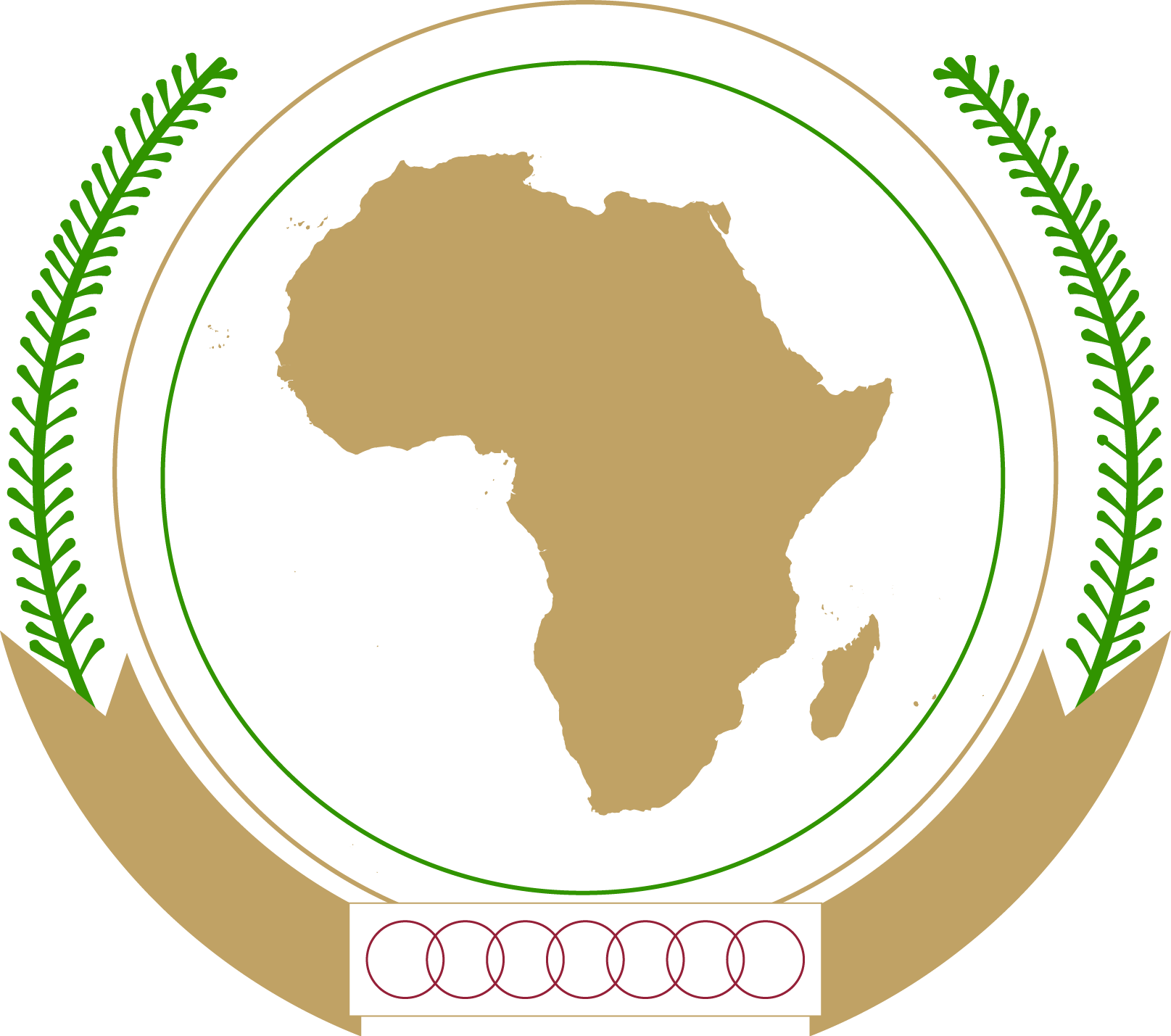 Download Au African Union Flag&arm&emblem Png - African Union Logo ...