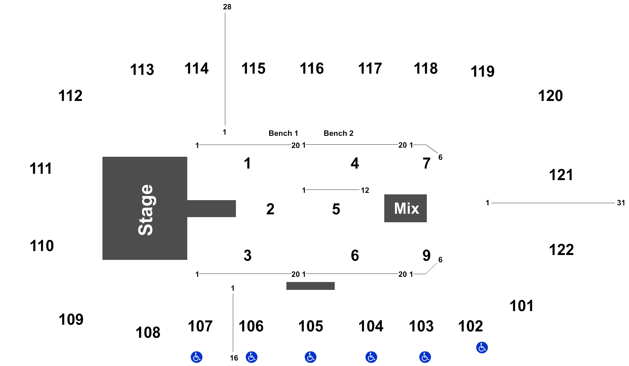 Seatics Logo - Center Seating Chart Clipart - Large Size Png Image - PikPng
