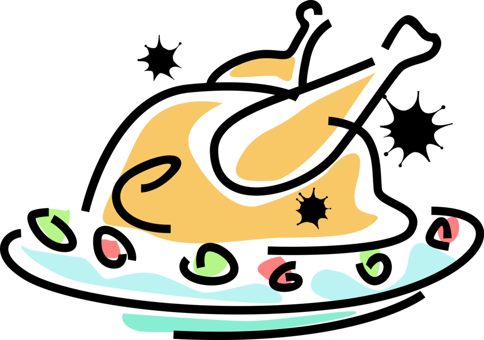 Dinner Vector Roast Clipart - Large Size Png Image - PikPng