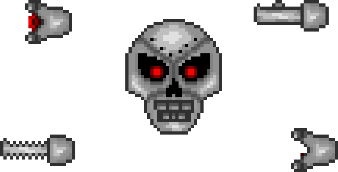 Skeletron Prime Limbs - Skull Clipart - Large Size Png Image - PikPng