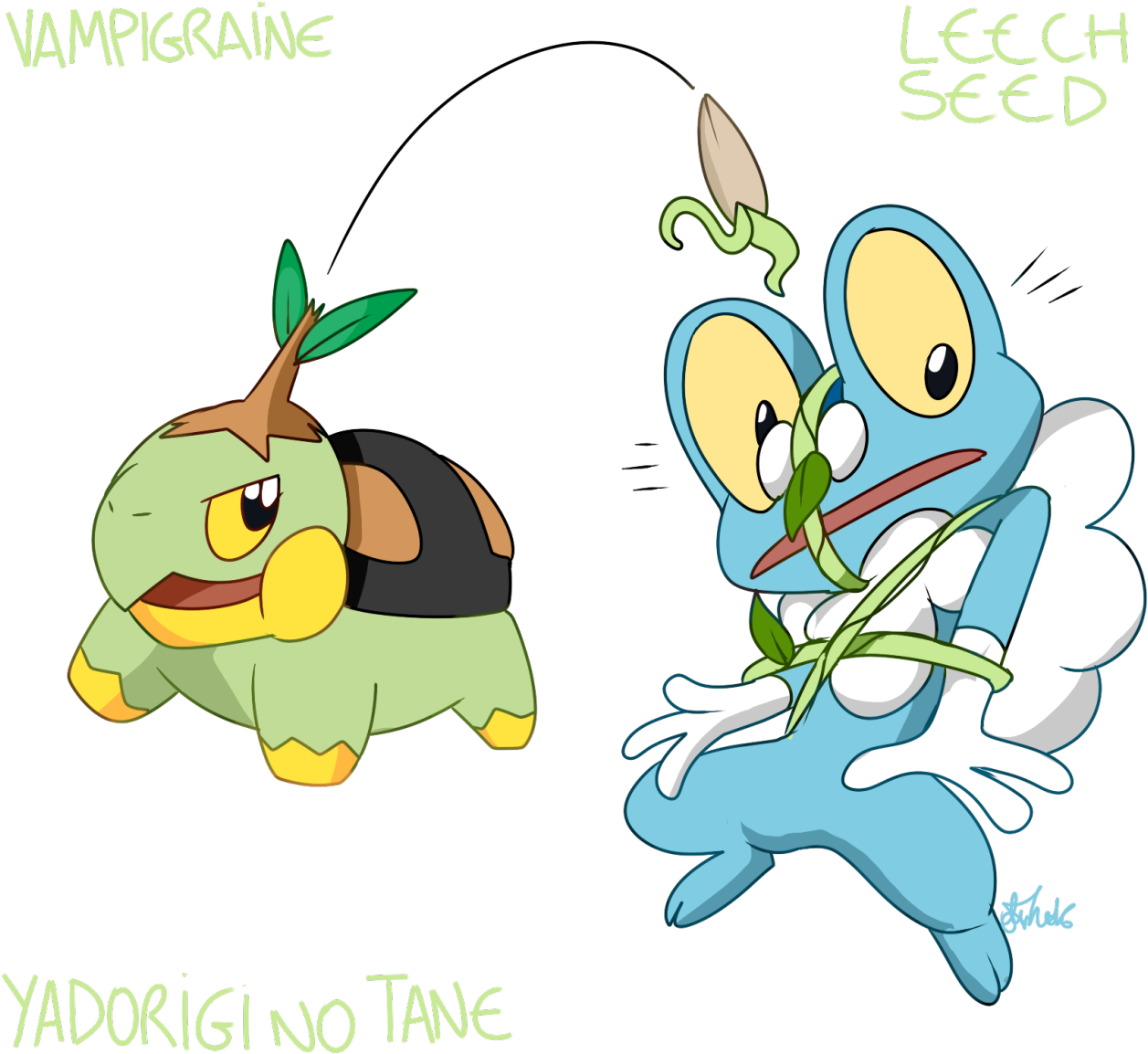 Vampigraine/leech Seed/yadorigi No Tane - Cartoon Clipart - Large Size ...