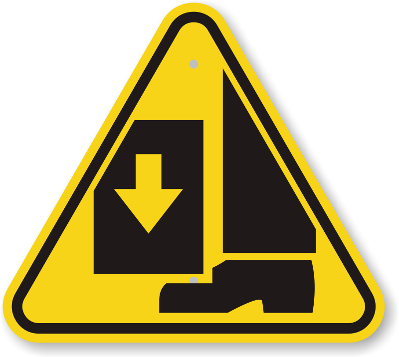 Download International Crushing Of Toes/foot Hazard Iso Sign, - Safety ...