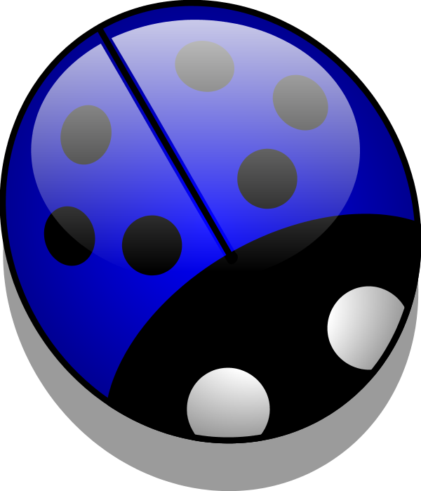 Blue Ladybug Icon Clipart - Large Size Png Image - PikPng