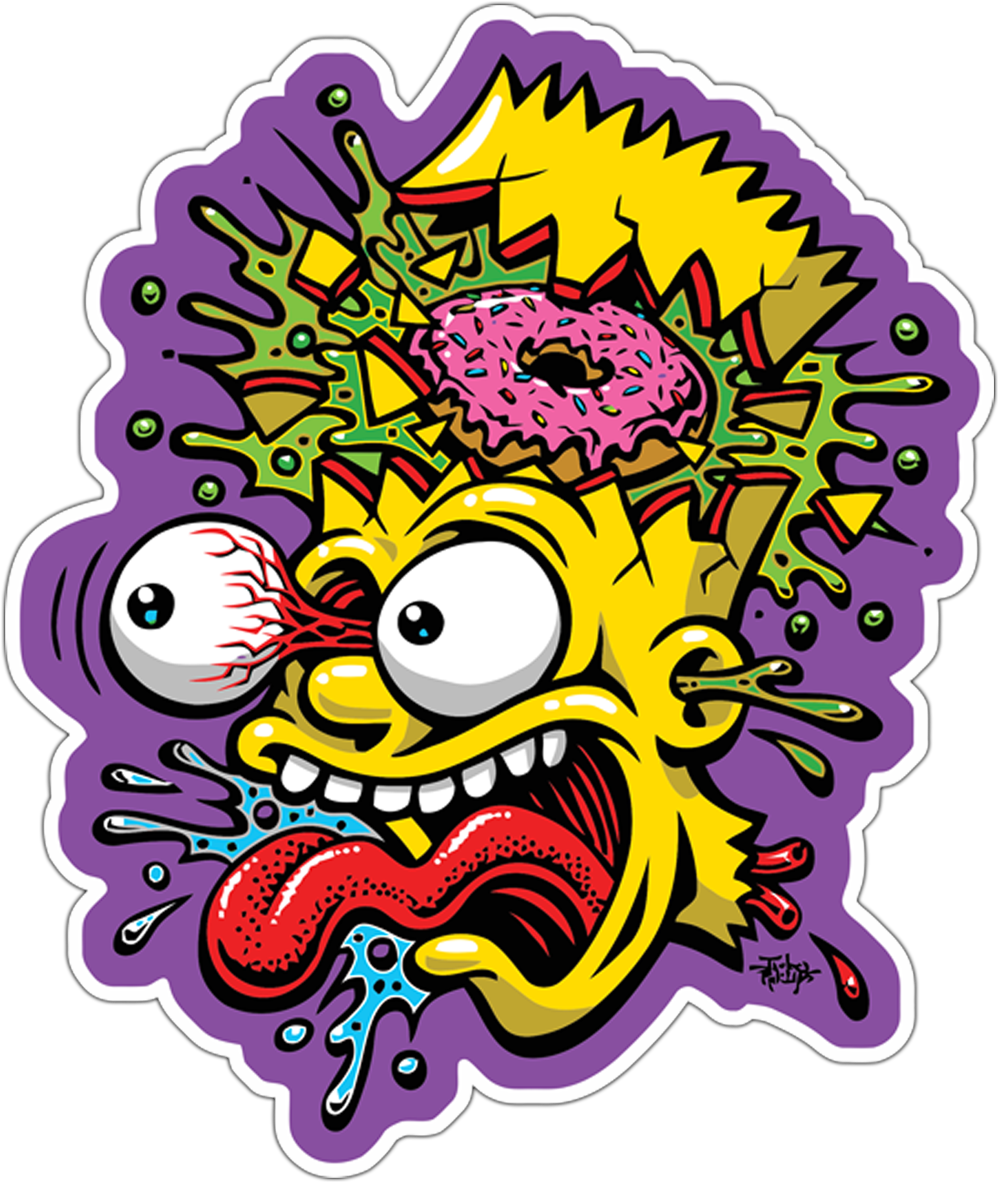 Car & Motorbike Stickers - Simpsons Art Clipart - Large Size Png Image ...
