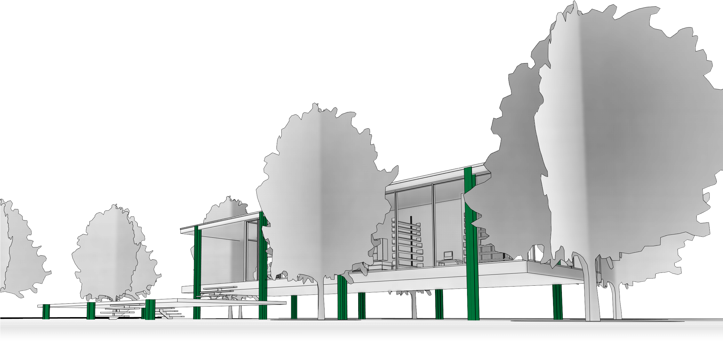 Farnsworth House Vrs - Arch Clipart - Large Size Png Image - PikPng