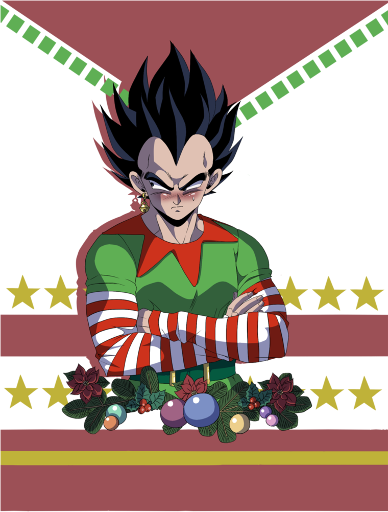 Vegeta - Christmas Vegeta Clipart - Large Size Png Image - PikPng
