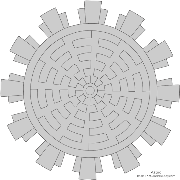 Aztec Mandala - Light Grey - February Calendar Activity Month For ...