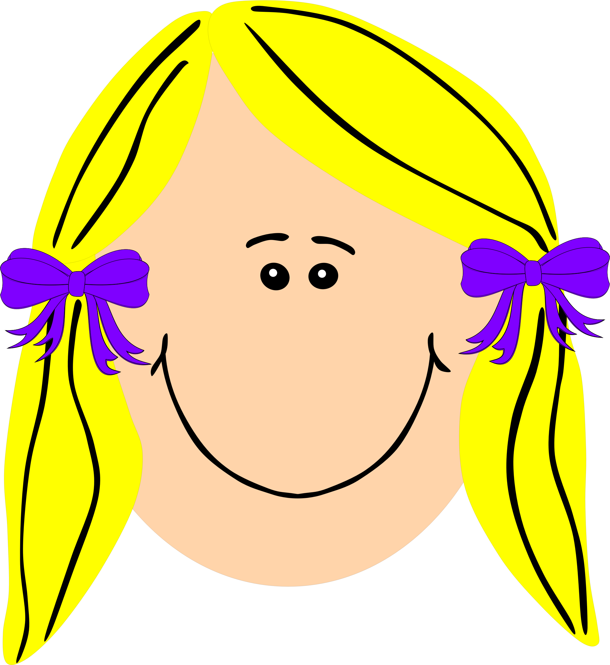 Blond Long Haired Big Image Png - Blond Girl Clip Art Transparent Png ...