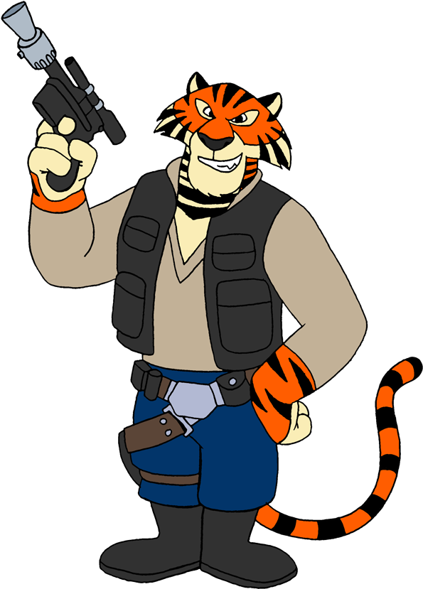 Tiger Holding A Gun Clipart - Large Size Png Image - PikPng
