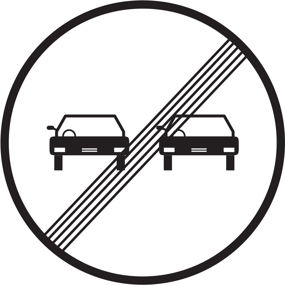1,024 Pixels - End Of Overtaking Prohibited Clipart - Large Size Png ...