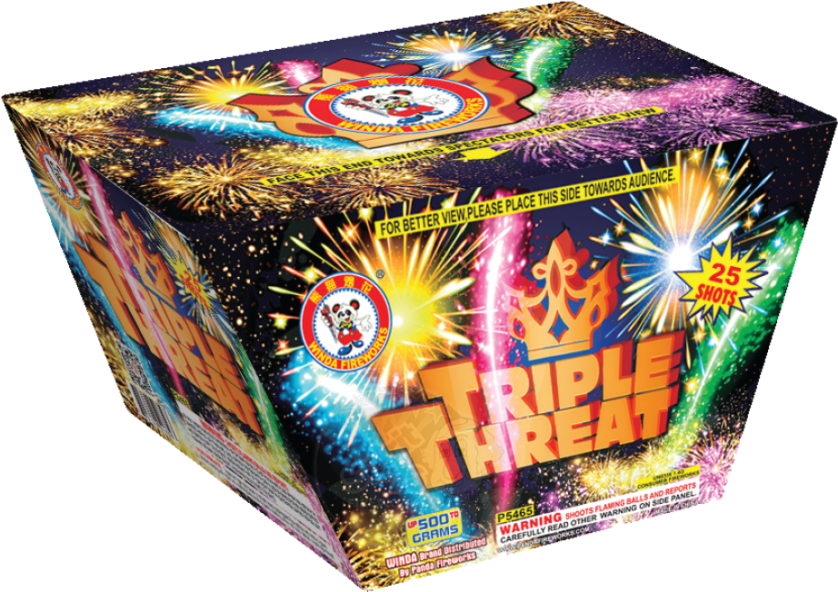 Triple Threat - Winda - Panda Fireworks Group Co., Ltd. Clipart - Large ...
