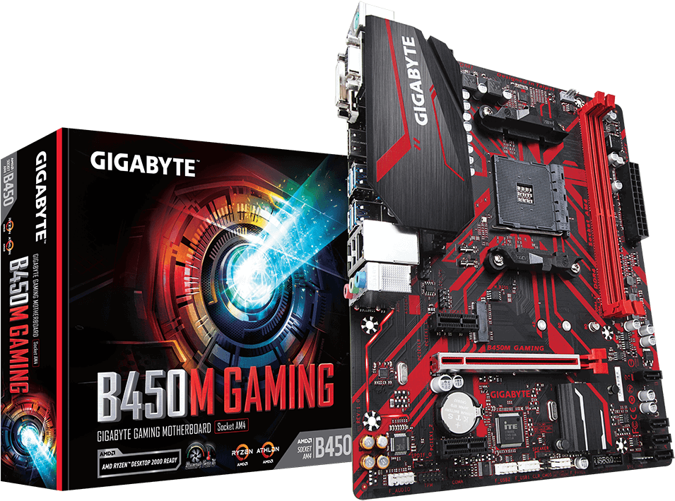 Gigabyte B450 Gaming Motherboard Clipart - Large Size Png Image - PikPng